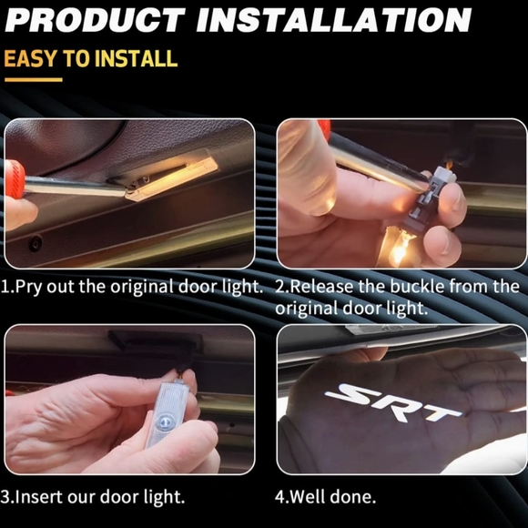 Car Audio, Video & GPS | 2 Dodge Challenger Hellcat Door Puddle ...